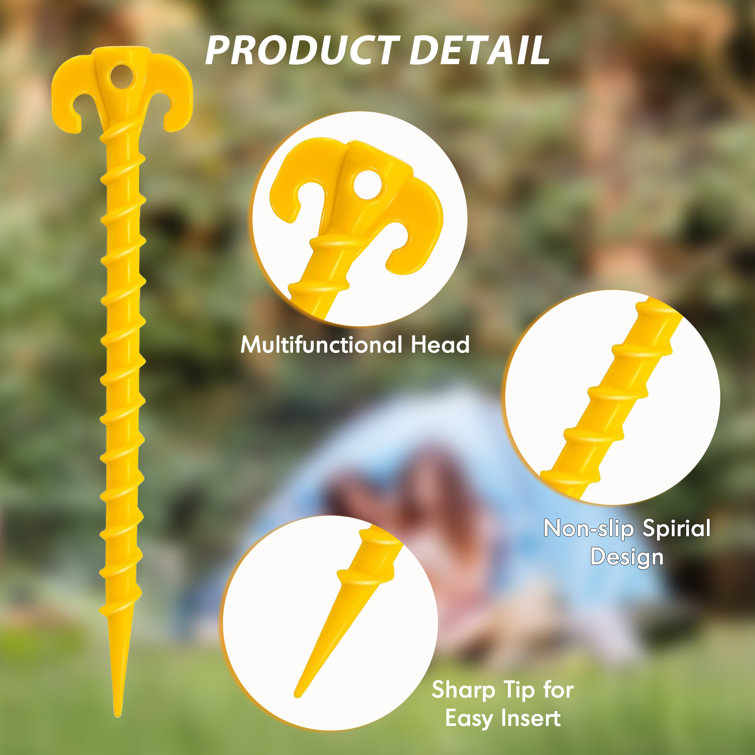 EAGLE PEAK Shade Accessories EAGLE PEAK Canopy Tent Yellow Plastic Stakes - Wayfair Canada